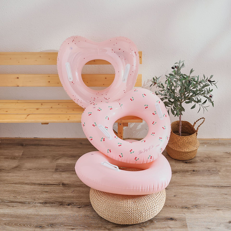 Heart Inflatable Pool Float Swimming Seat Ring Baby Children Swim Circl ...