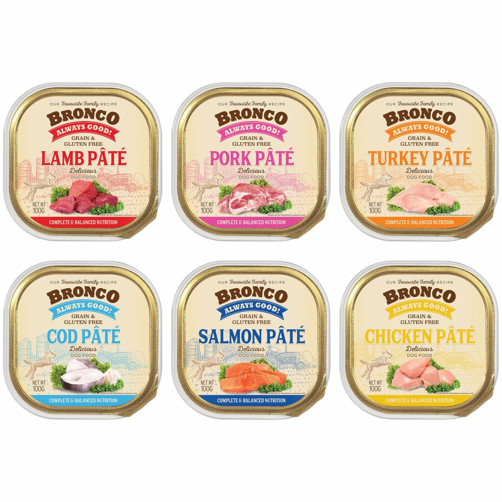 Dog Wet Food - Bronco : Lamb Pâté Tray 100g | Lazada Singapore