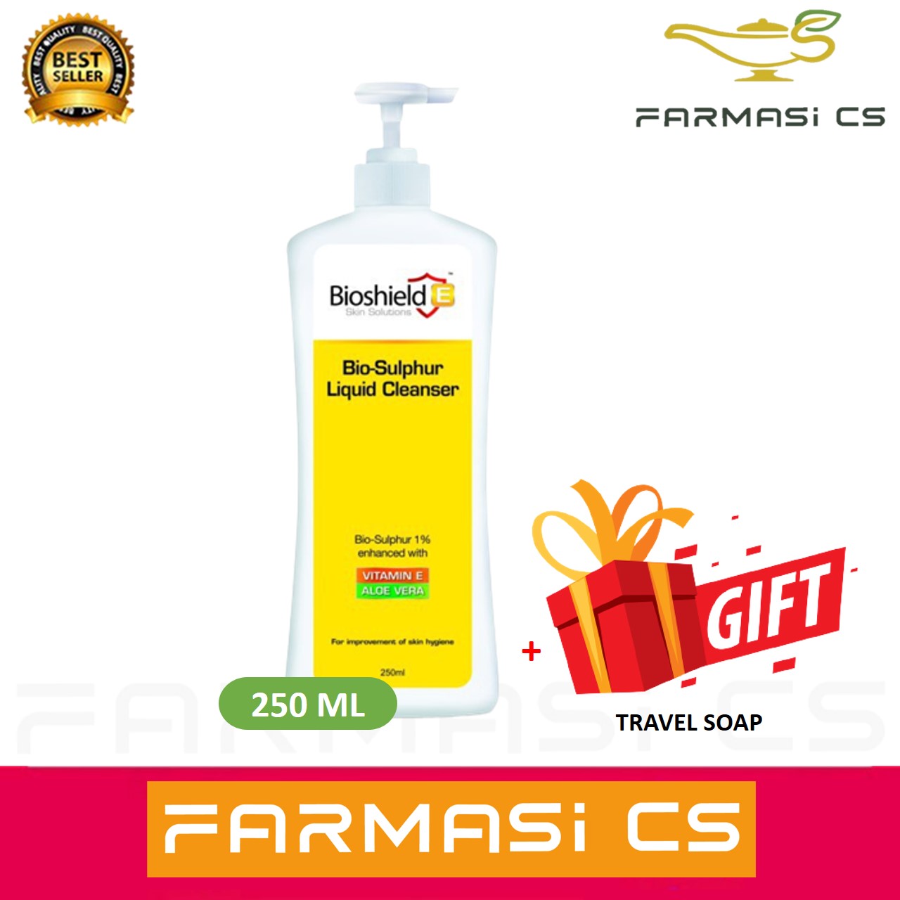 Bioshield E Bio-Sulphur Liquid Cleanser 250ml EXP:10/2026 [ Bio sulphur ...