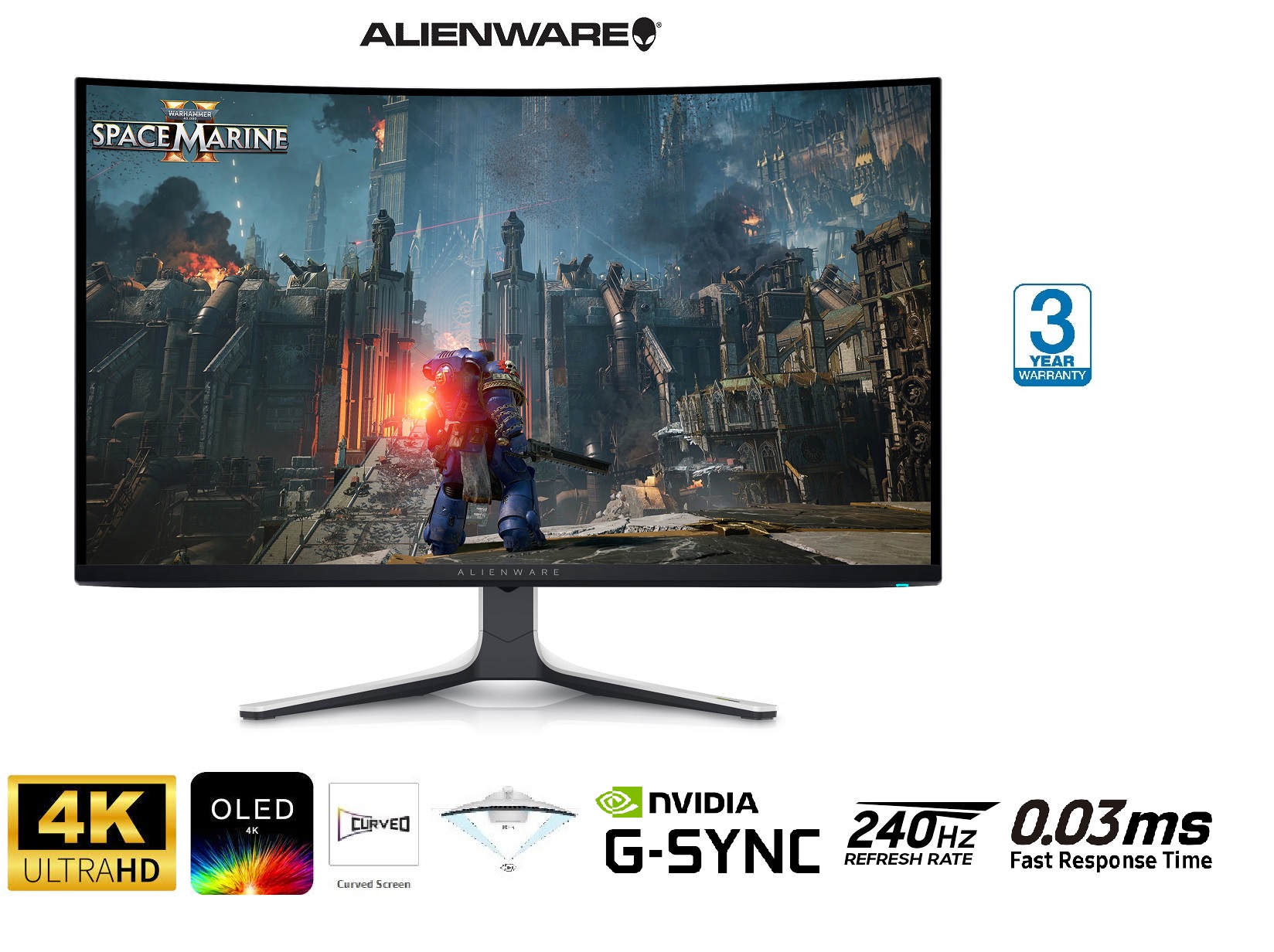 New ALIENWARE AW3225QF 32inch 4K QD-OLED GAMING MONITOR | Lazada Singapore