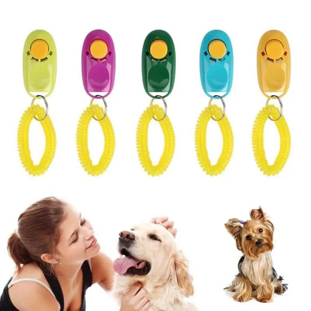 Dog Training Tools Plastic Pet Tranining Clicker Portable Dog Whistle ...