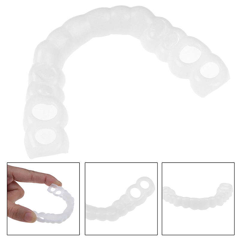 NEW 【Unique features】3PCS Denture Teeth Cover Comfort Fit Snap On ...