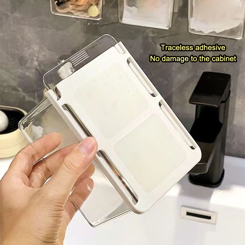 Drawer Style Storage Box Under The Mirror Cabinet Transparent Bathroom ...