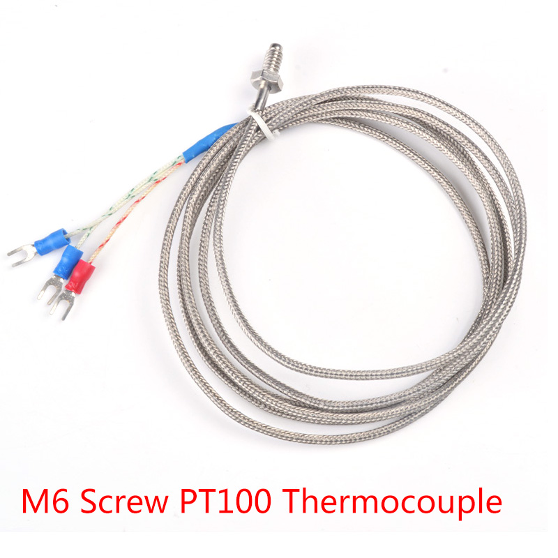 M6 Screw Bolt Pt100 Rtd Resistance Temperature Thermal Sensor 3 Wires ...