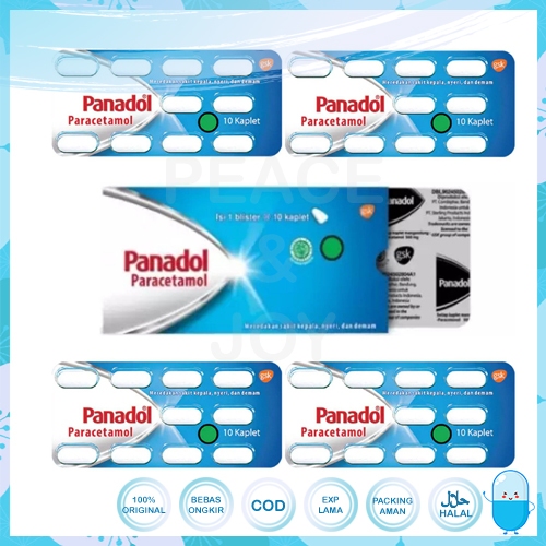 PANADOL BIRU STRIP ISI 10 TABLET PARACETAMOL 500 MG, MENGATASI DEMAM ...