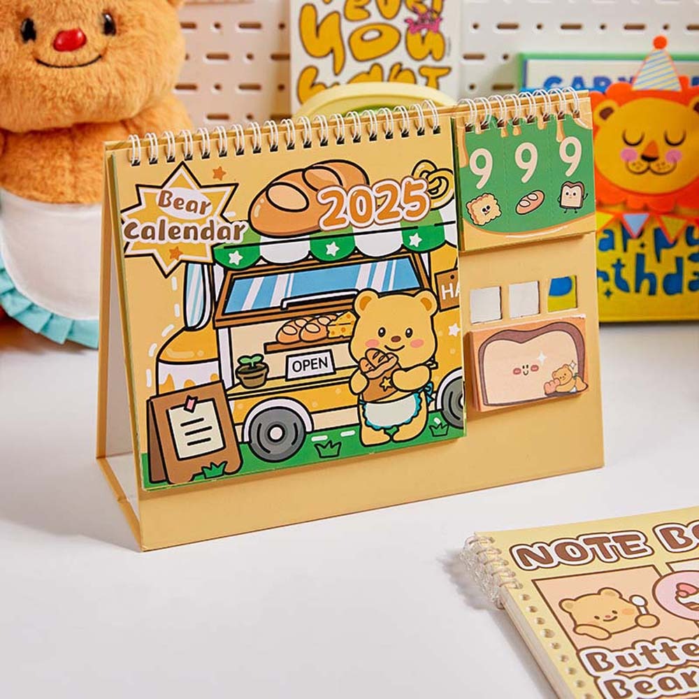 lkmart chinese calendar 2025 日历2025年 kalender kuda 2025 Sticky Note 2025 Desk Calendar Pen ...