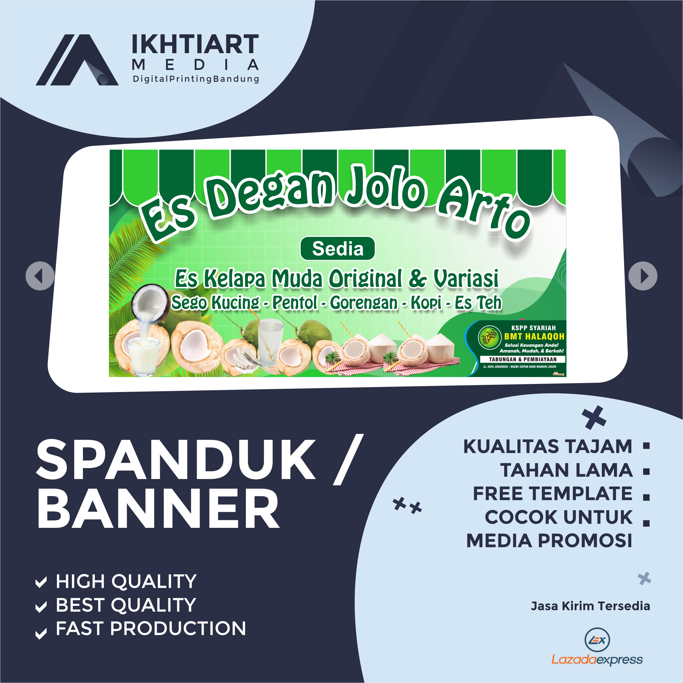 Spanduk Banner Backdrop Es Degan Kelapa Muda 150X75 | Lazada Indonesia