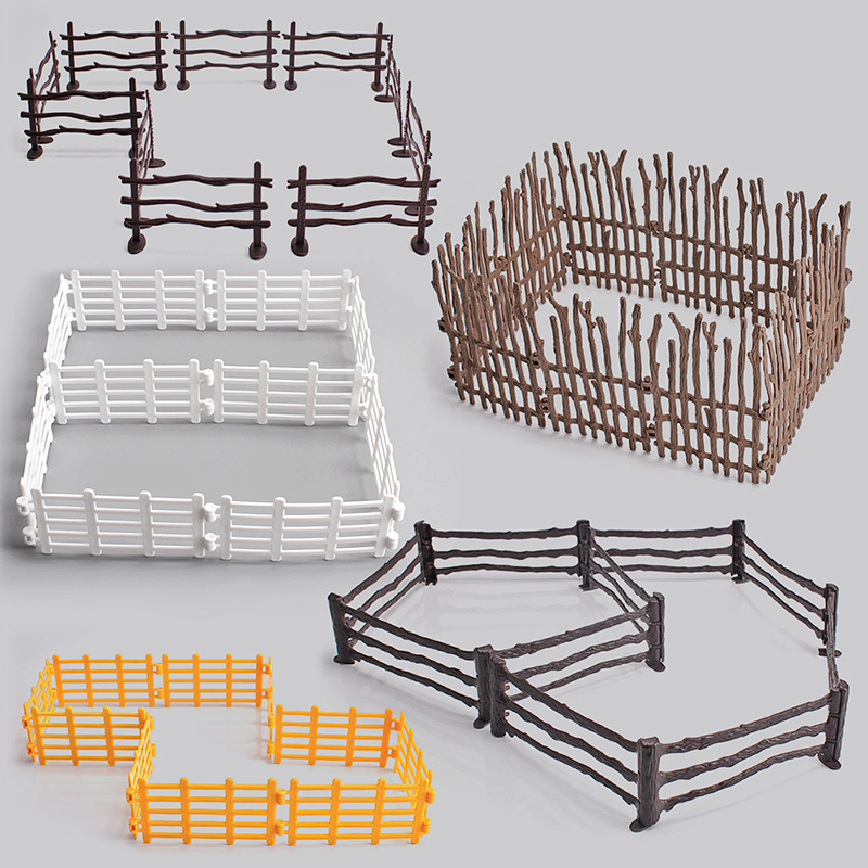 DIY Kids Toys Simulation Animals Farm Poultry Fence Models Pasture Zoo ...