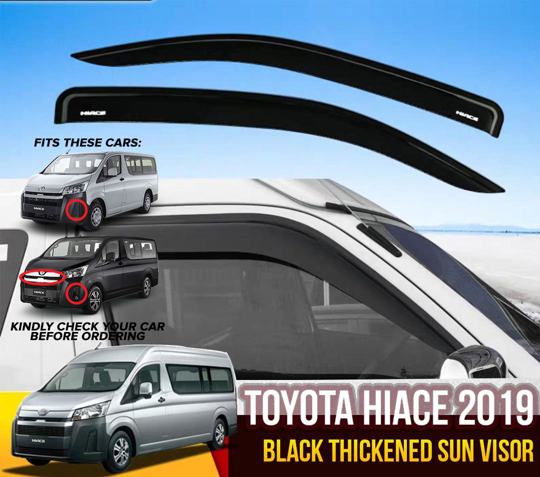 Window Rain Door Visor for Toyota Hiace GL Grandia/ Commuter 2019 2020 ...
