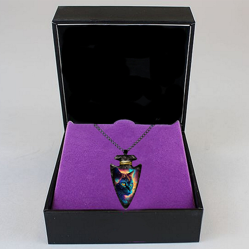 temu creative new painted fantasy ghost civet cat black cat pendant ...