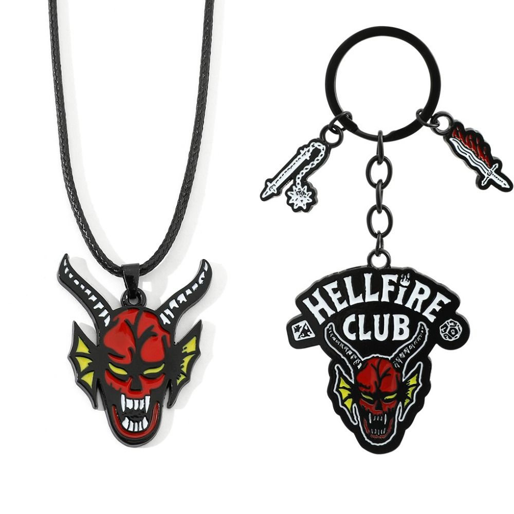 New Stranger Things Hellfire Club Pendant Necklace Demogorgon Gift Bag ...