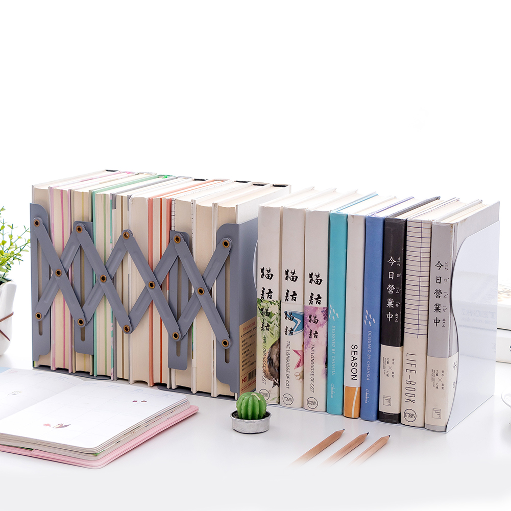 【InnovateWorld】1pc Retractable Foldable Bookends Iron Book Shelf Book ...