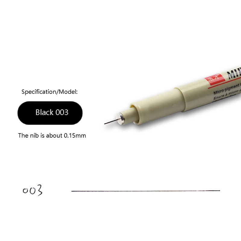Pigment Liner Micron Pen Neelde Drawing Manga Pen Brush Art Markers Waterproof Fineliner ...