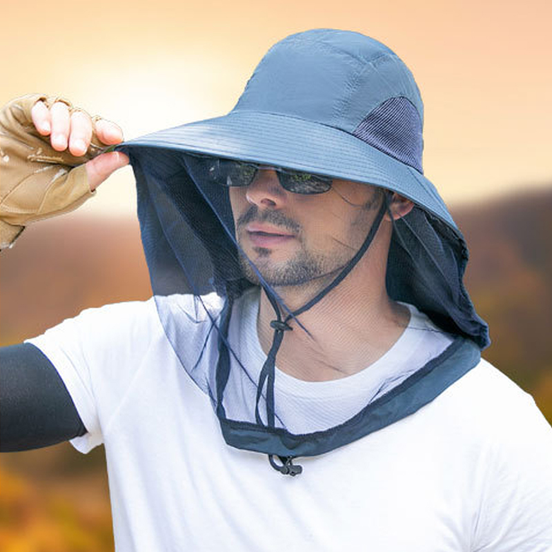 Unisex Summer Insect Proof Cap for Women Men Face Neck Protection ...