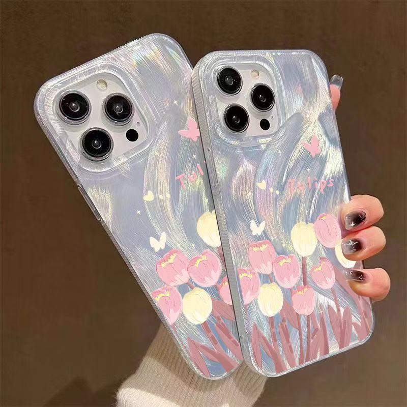 Laser Feather Yarn Phone Case For Tecno Spark Slim Ultra Cover | Daraz.pk