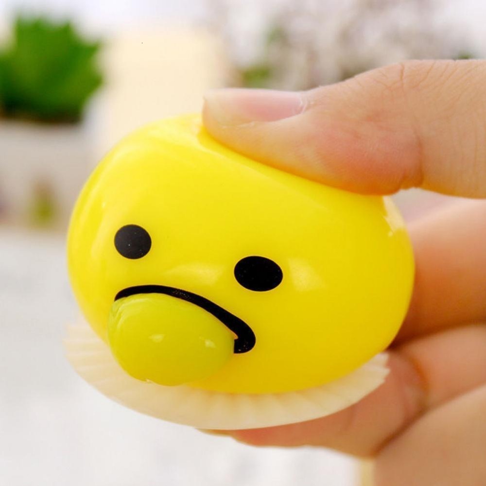 【Yibei Fairy Tale Toy City】Vomiting Egg Anti Stress Toy Yolk Vomit ...