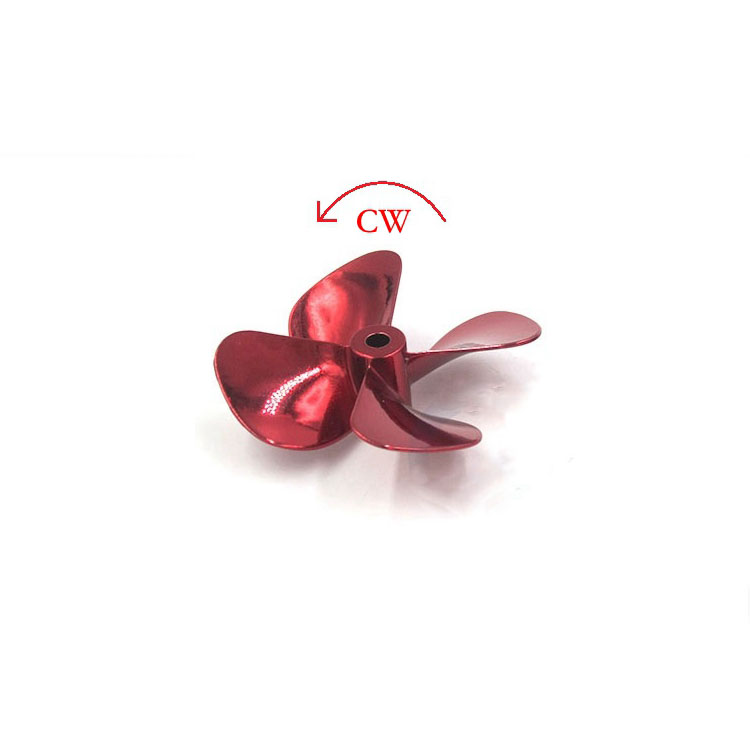 RC Boat 4-blade Propeller 55mm 60mm Prop zinc alloy Hole 4mm Color CW CCW high hardness fully ...