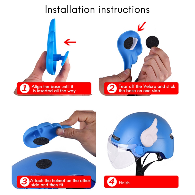 1 Pair Helmet Angel Wings Decoration for Snowboarding Skiing Biking ...