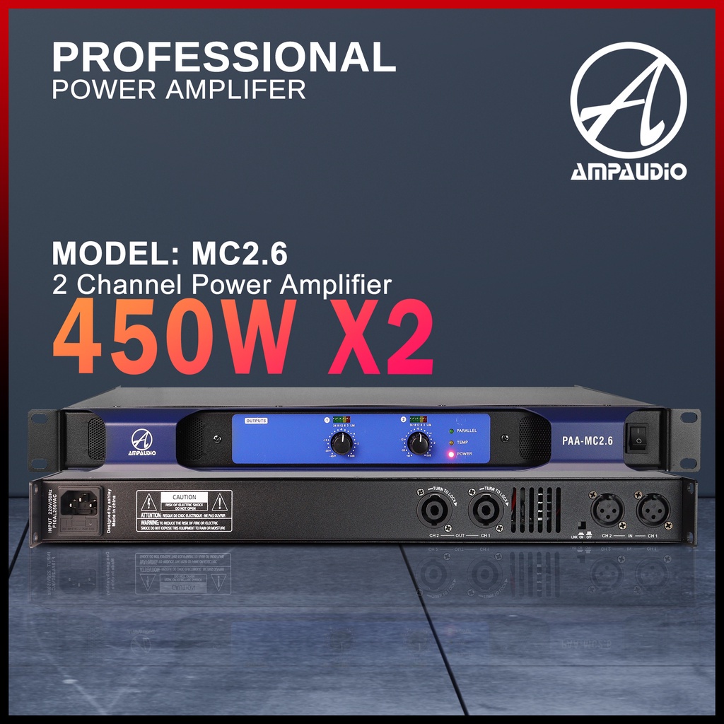 AmpAudio Power Amplifier 450W 2 channel - MC2.6 | Lazada