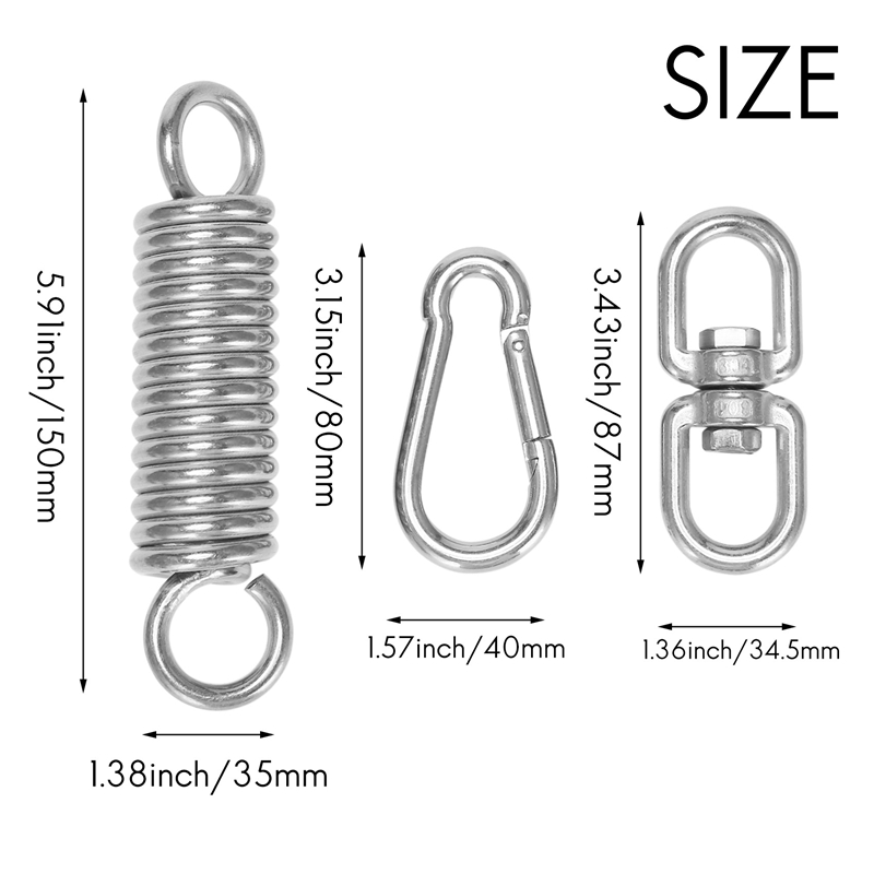 (AHGR) Spring Hanging Kit Stainless Steel Suspension Ceiling Hooks ...