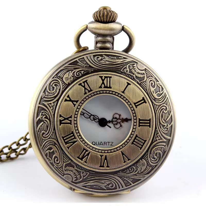 Vintage pocket watch with Roman and numerical double scale antique ...