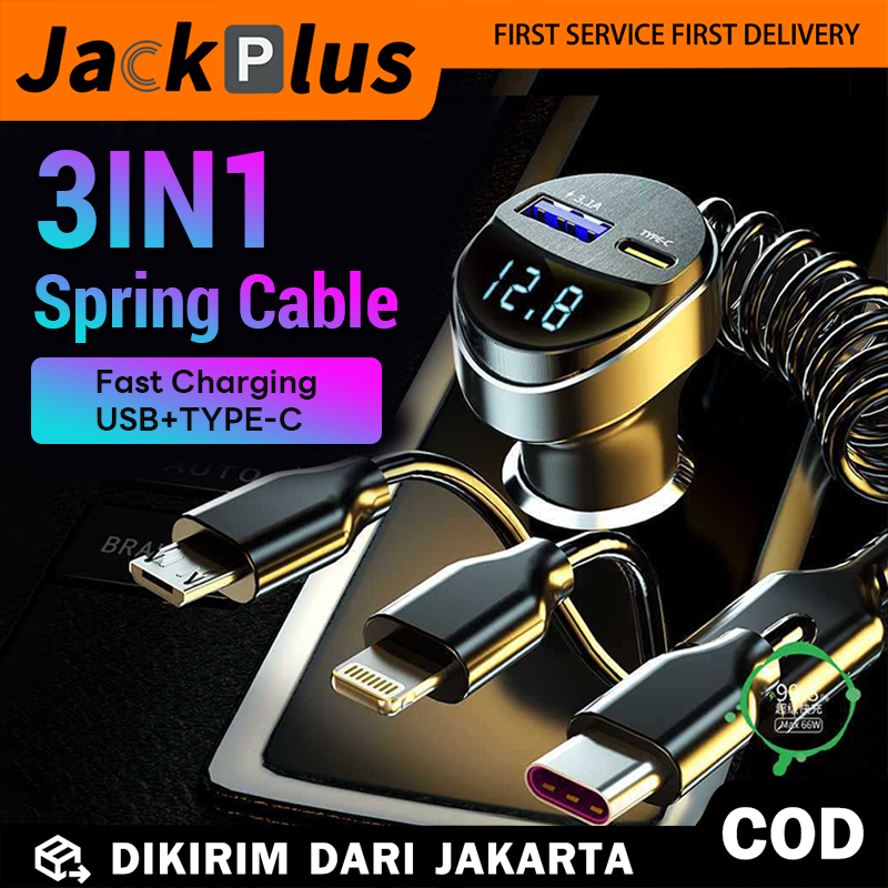 Casan Mobil Charger Mobil Fast Charging Car Charger 3.1A USB Type-C ...