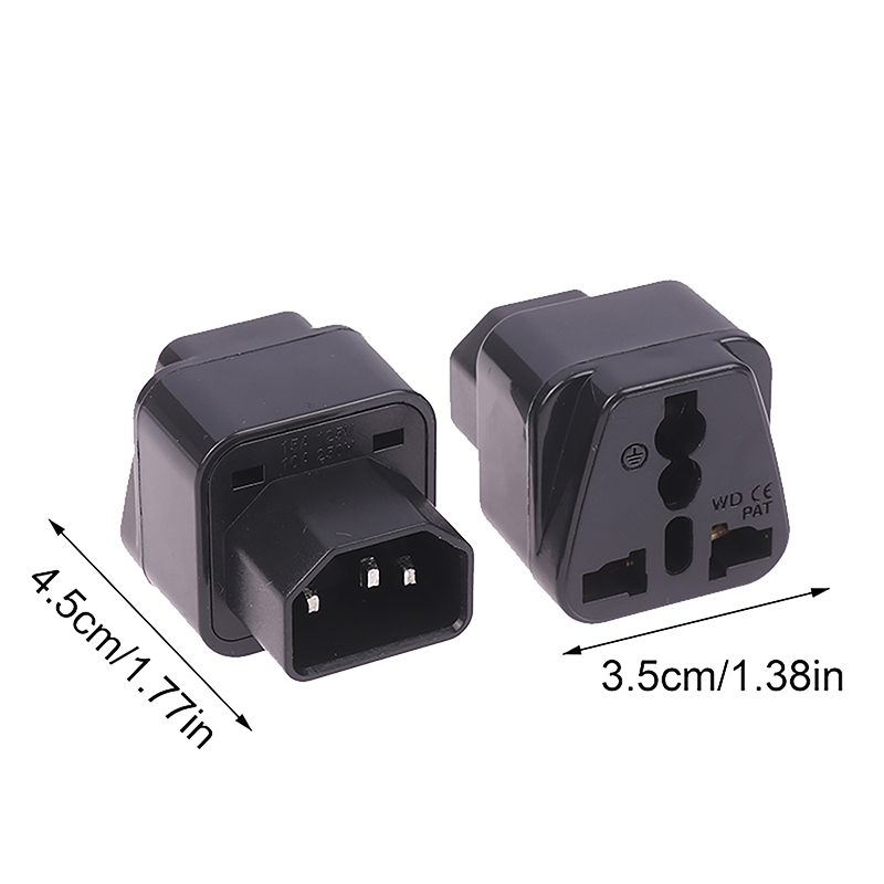 1Pc Universal Black White 10A CE IEC320 UPS PDU C14 Power Outlet ...