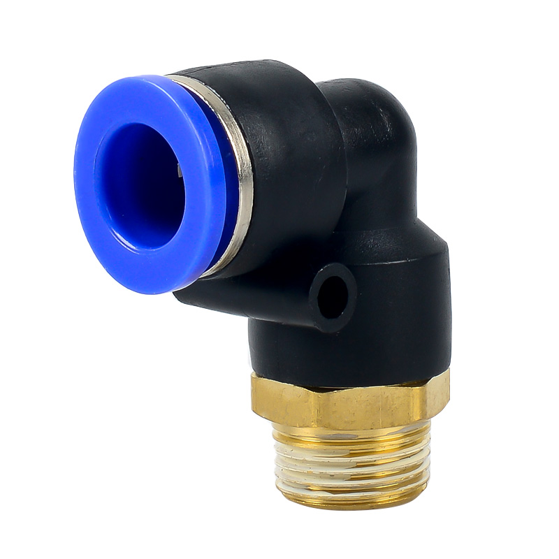 Pl Elbow Pneumatic Fitting 1/4 3/8 1/2 1/8 Bsp Male Thread Air Quick Connector L Shape Push In ...