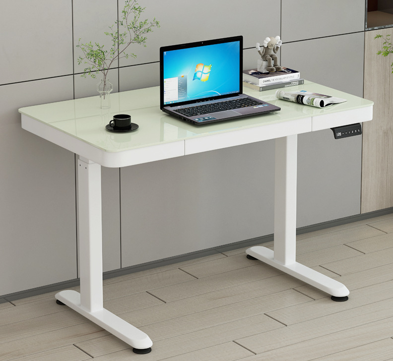 Electronic Height Adjustable desk with drawers | Adjustable computer ...