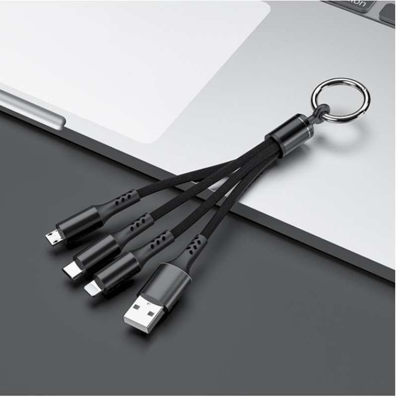 Multi 3 In 1 สายชาร์จ Fast Charging Cable Micro USB Type C สายชาร์จพวง ...