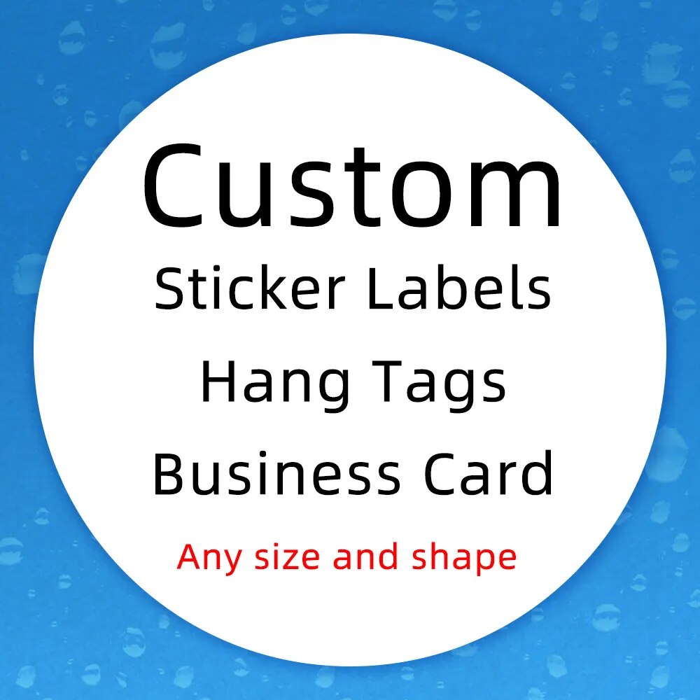 Custom Stickers Logo Label Business Card Hang Tags Brand Decoration ...