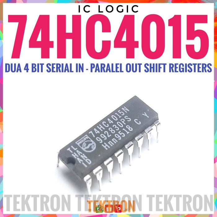 IC LOGIC DIGITAL 74HC4015 SN74HC4015 HD74HC4015 CD74HC4015 DM74HC 4015 ...