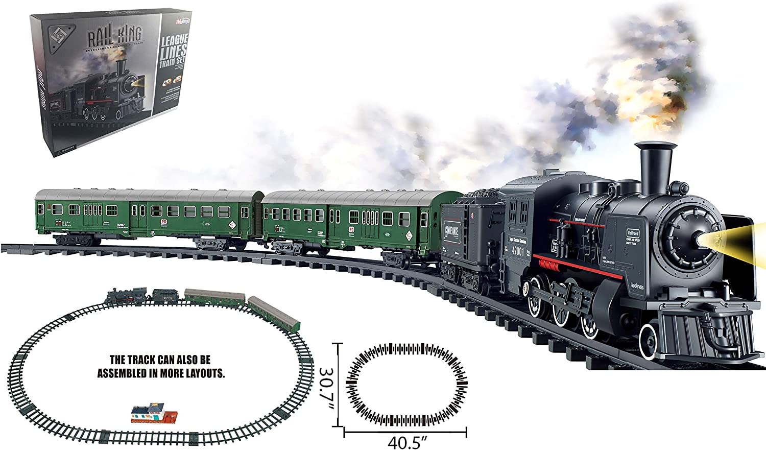 Railway King Classical Passenger Train Set Battery Operated Ready to ...