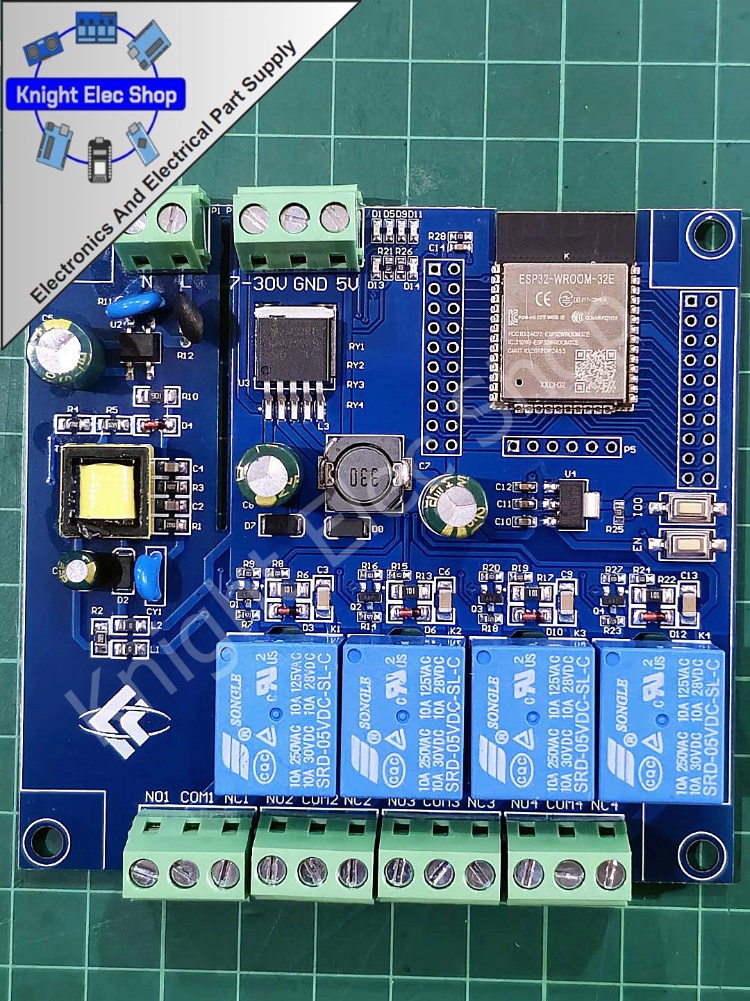 ESP32 WIFI Relay 4 Channel 5-60VDC / 220VAC (บอร์ด ESP32 + Relay 4 ช่อง ...