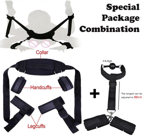 【BLACK】Restraints Kit Sex Products Erotic Costumes Sex Toys Leg Open ...