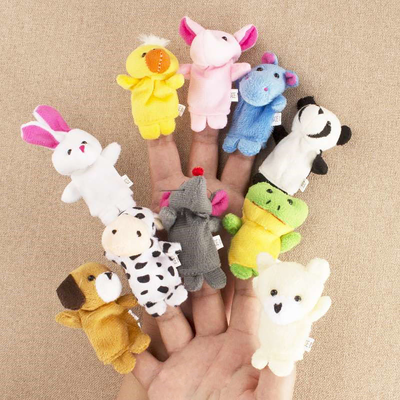 Cartoon Hand Doll Finger Puppet Baby Child Comfort Doll Plush Toy ...