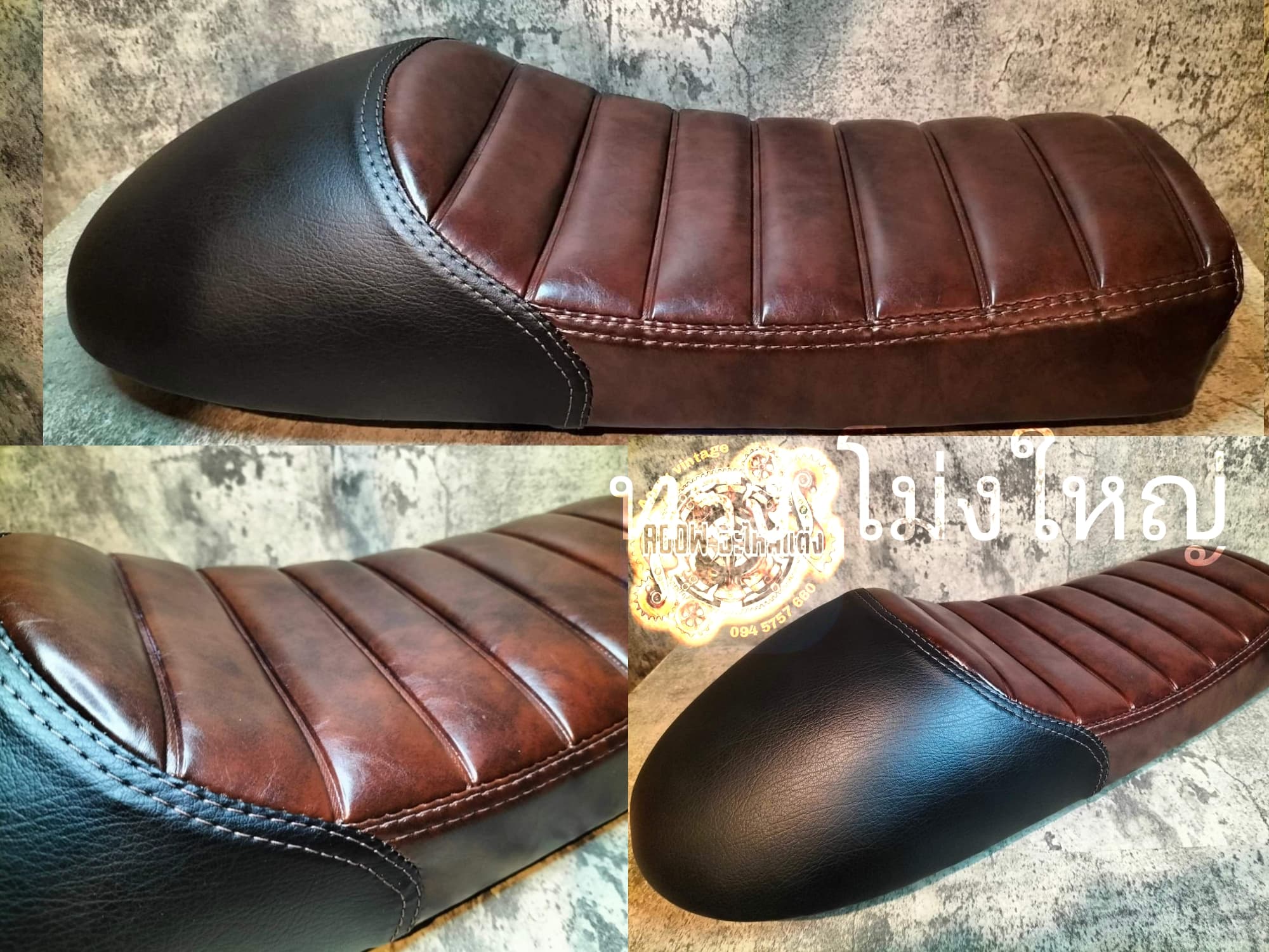 เบาะวินเทจ เบาะแต่ง(เหมาะสำหรับรถมอเตอร์ไซต์สไตล์วินเทจ)gpx legend ...