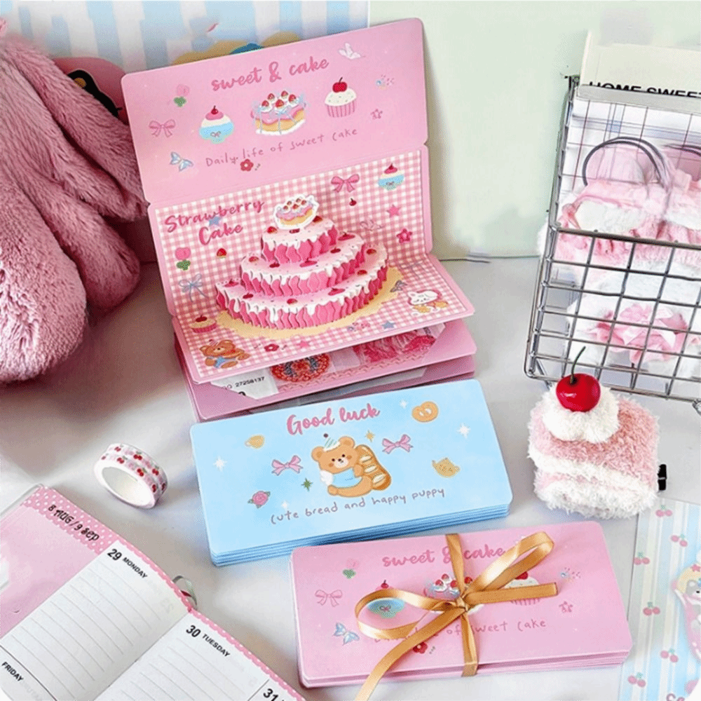 Greeting Card 3 D Pop-Up Folding Birthday Red Envelope 6 Slots ...