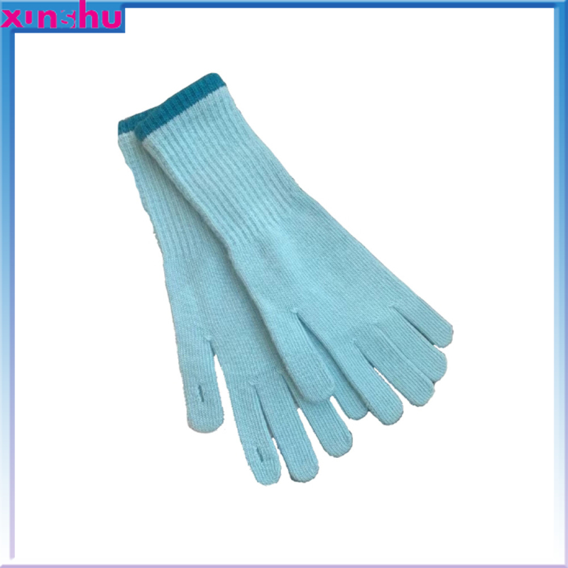 Winter Cute Color Matching Warm Cycling Fingerless Gloves Mid-Length ...
