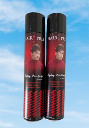 ဆံပင်မှုတ် ဆေး Hair Pro สเปย์ จัดแต่งทรงผม พม่า (Styling Hair Spray ...