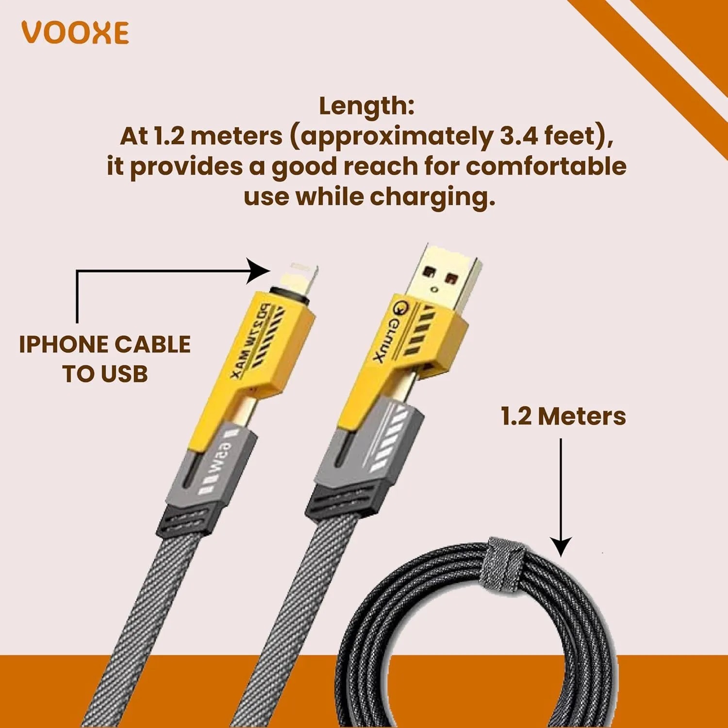 4 in 1 65W Fast Charging Cable, 65W Type C, 27W SuperFast Charging ...