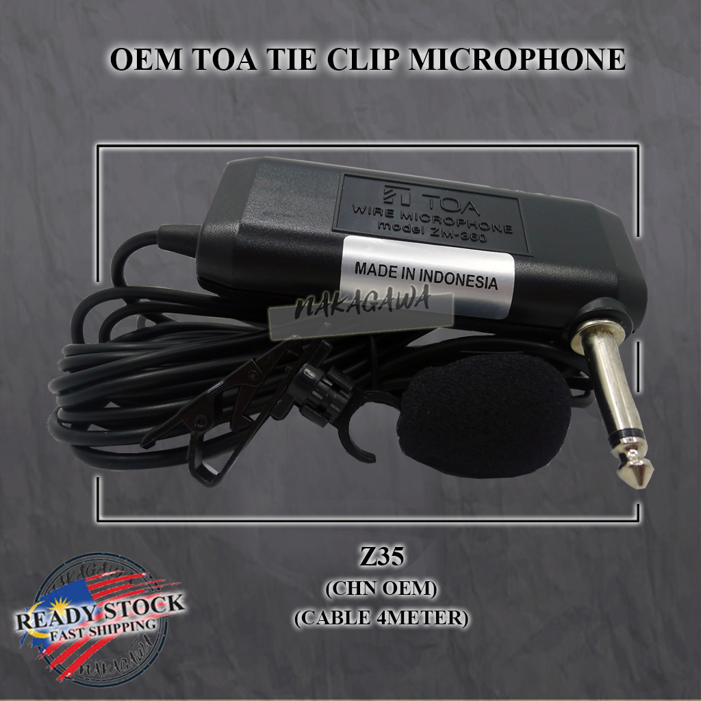 OEM TOA TIE-CLIP MICROPHONE WITH CABLE | Lazada