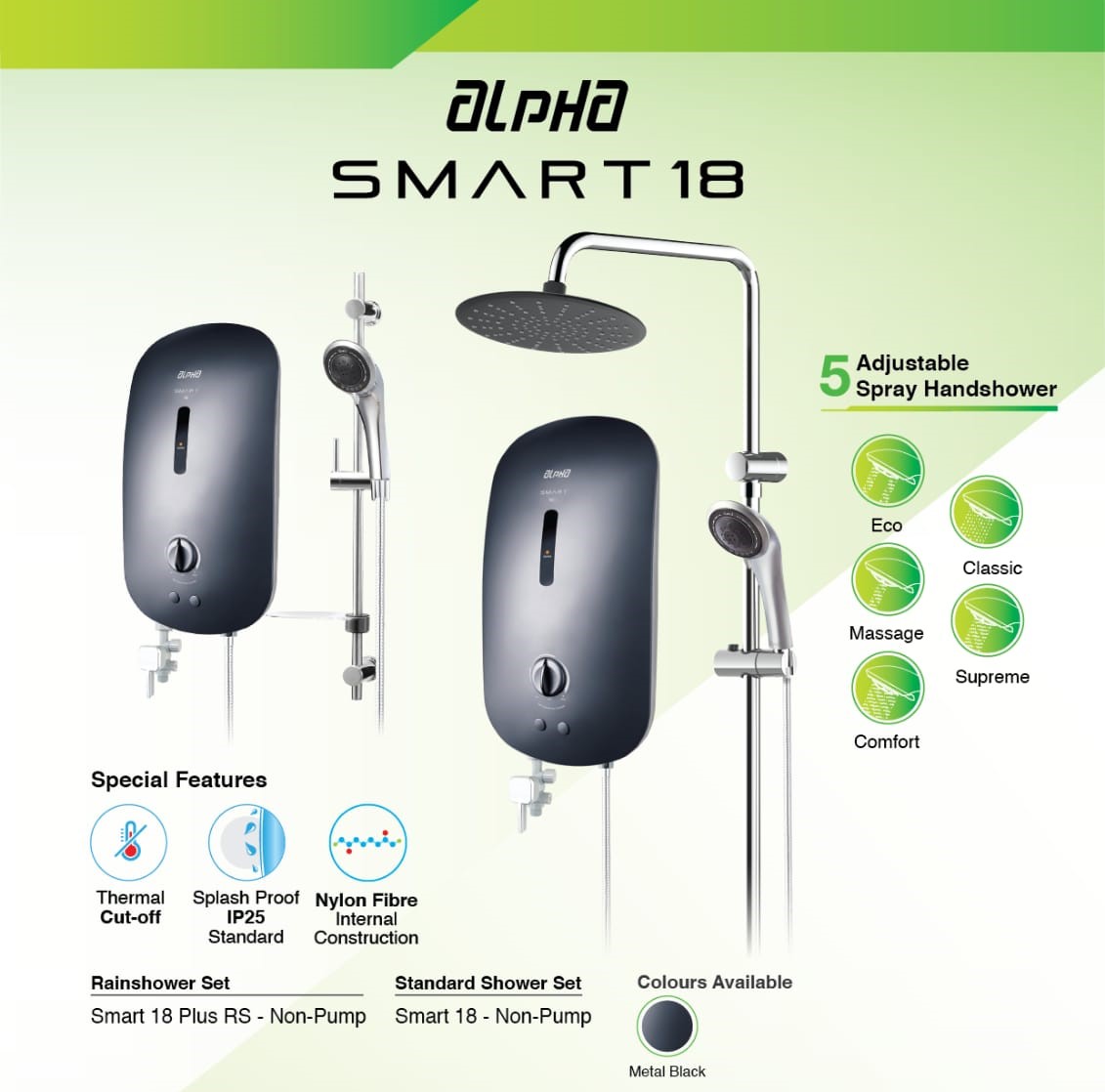 [Installation Available] ALPHA Instant Shower Heater (ALPHA SMART 18 ...