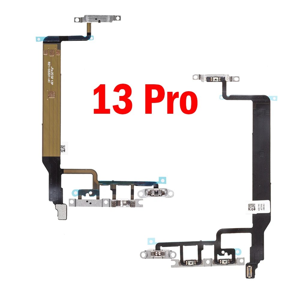 Power Flex Cable with Metal For iPhone 11 12 13 Pro Max Mini Volume ...