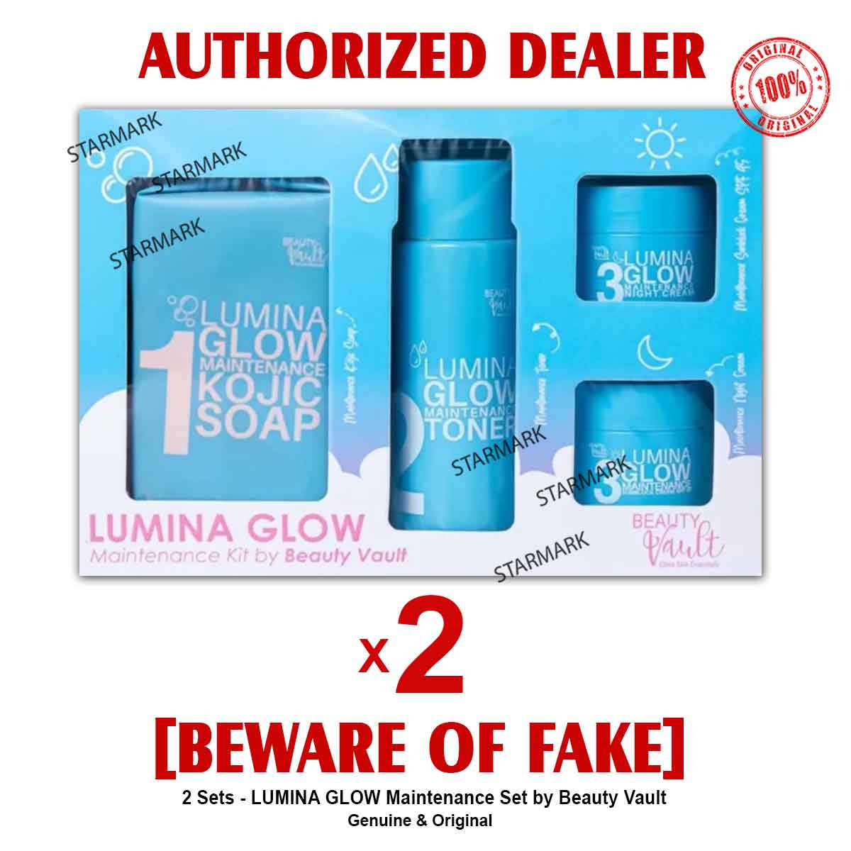 Lumina Glow Maintenance Set Sets Kit Kits by Beauty Vault AUTHENTIC - 2 ...