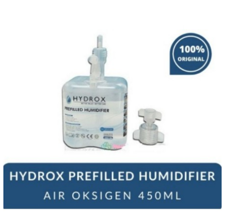 Hydrox Prefilled Humidifier 450ml - Air Oksigen Concentrator Steril ...