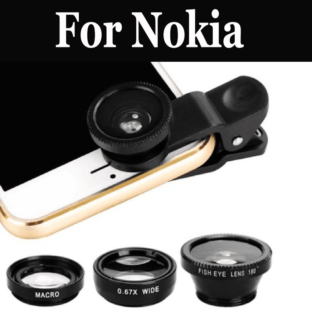 NEW Fisheye Lens Fish Eye+Wide Angle+Macro 3in1 Phone Lens For 5 3 8 7 ...