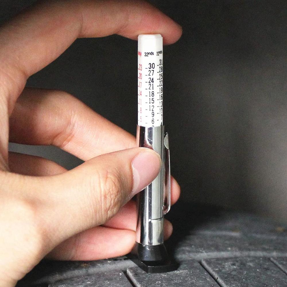25mm Car Digital Mark Accurate Depth Gauge Measuring Pen Tire Ruler ...
