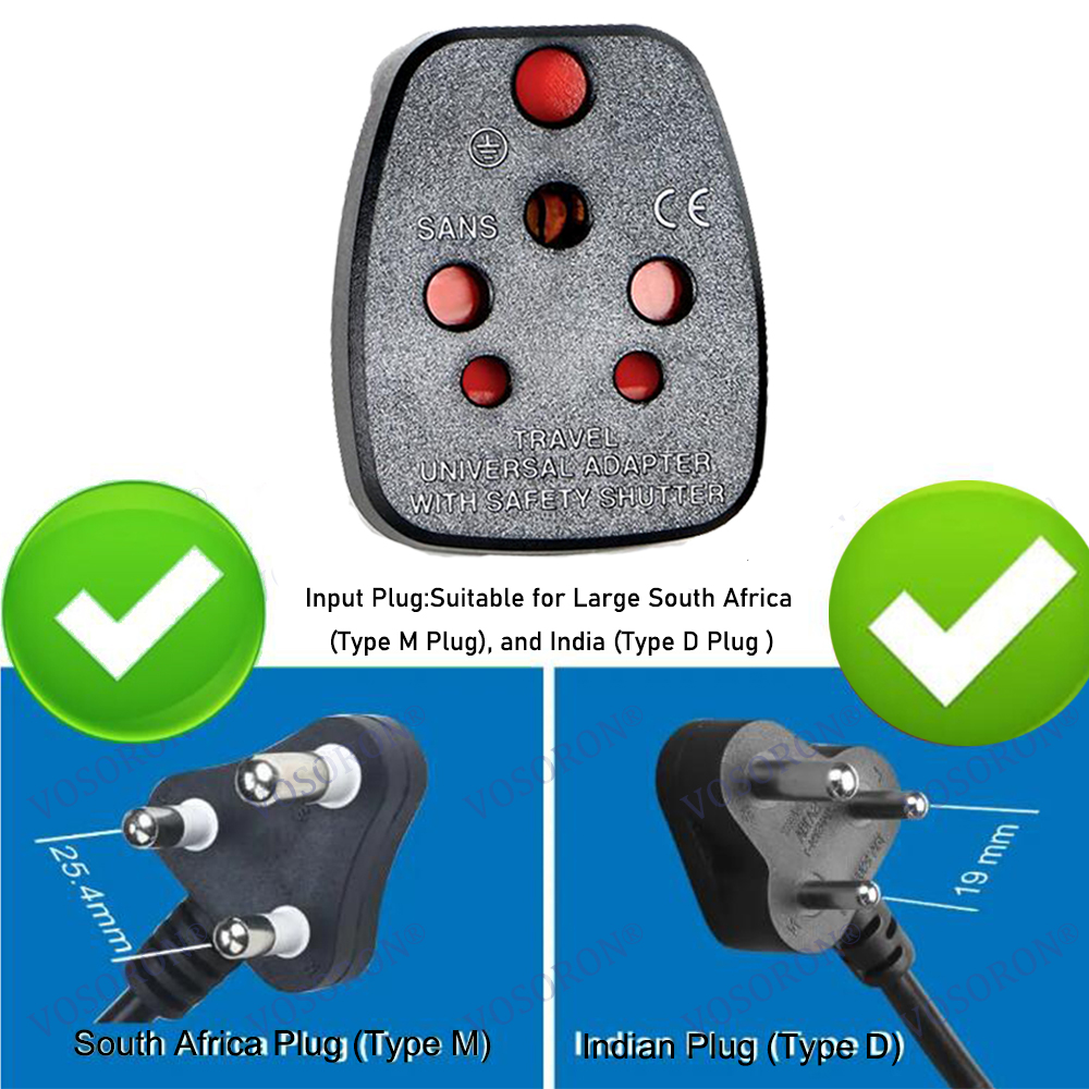 South Big and Small South to UK Conversion Plug Indian South Socket ...