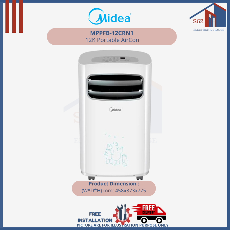 Midea 12K Portable AirCon MPPFB-12CRN1 FRE Installation on Sliding ...